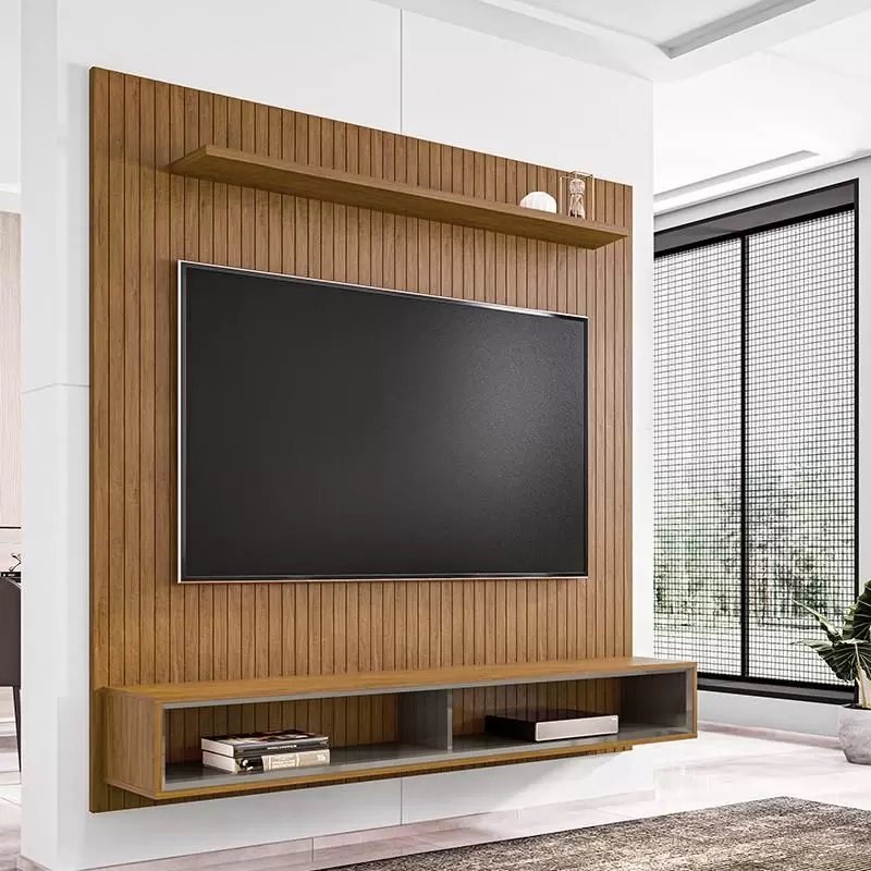 Home Suspenso Ripado Turim 180 Cedro Cinza Pérola Casa D | MadeiraMadeira