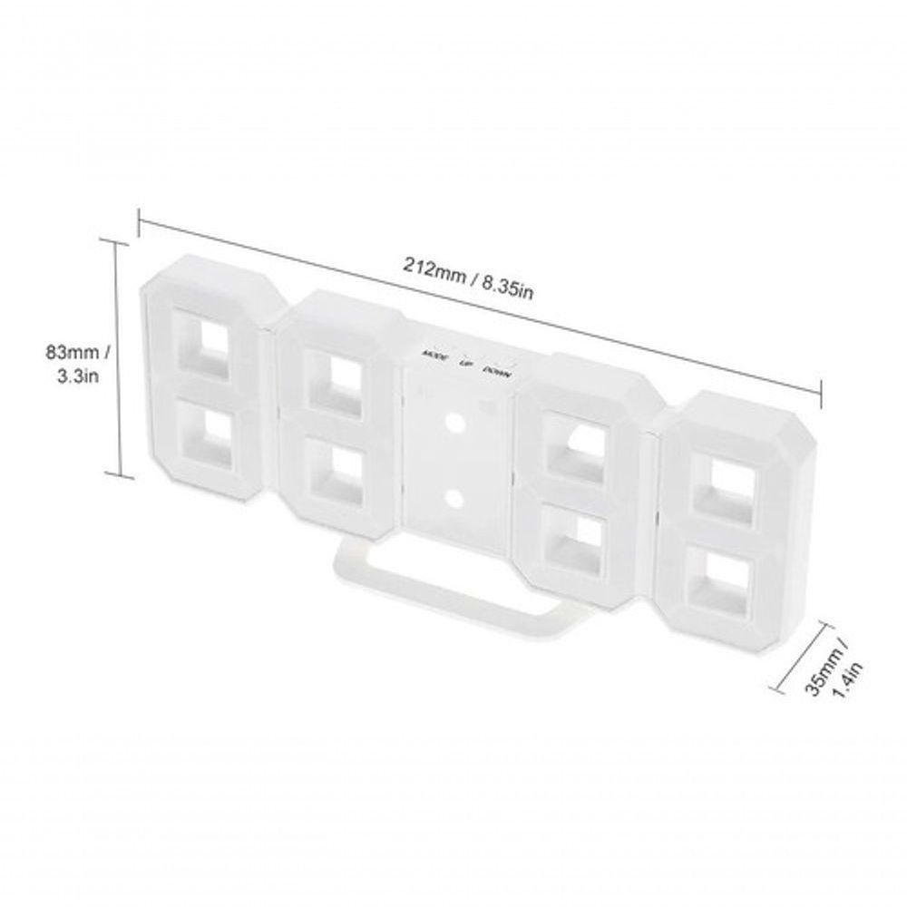 Multifuncional Grande Led Digital Parede Relógio 12H / 24H T ...