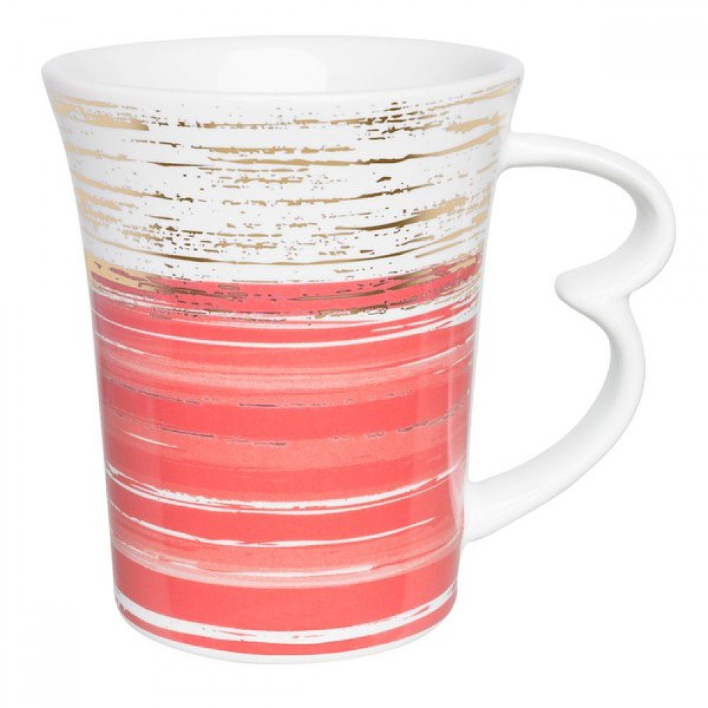 Caneca de Cerâmica Pincelada Easy Rosa - Oxford | MadeiraMadeira