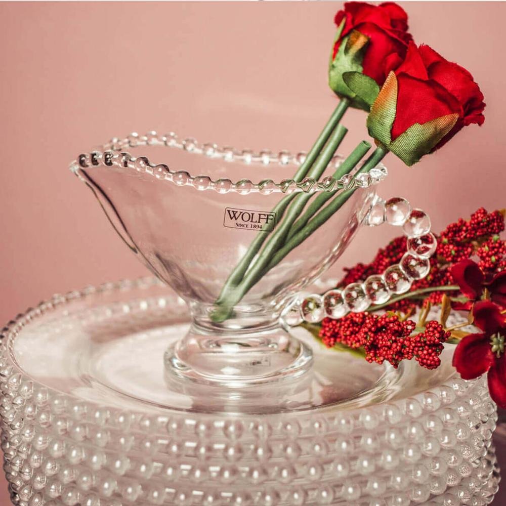 Molheira 140ml e 40ml Mini Molheira Pearl Wolff Cristal Saladas Porta ...