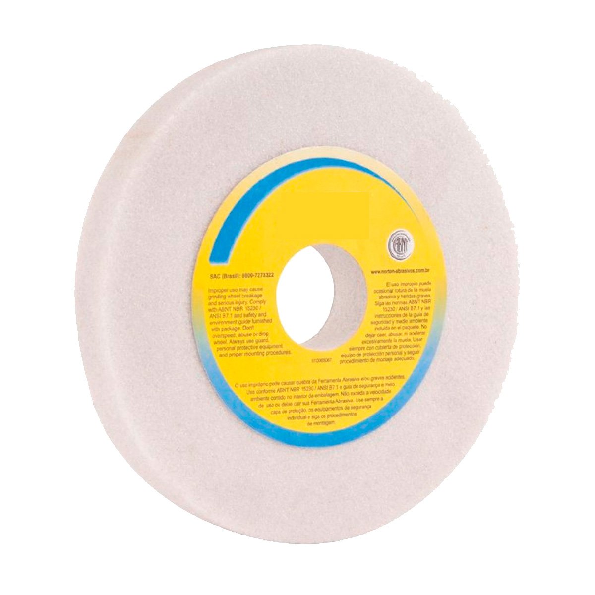 Rebolo Branco Para Afiação Norton Reto 7 x 1/2 x 1.1/4:60 | MadeiraMadeira