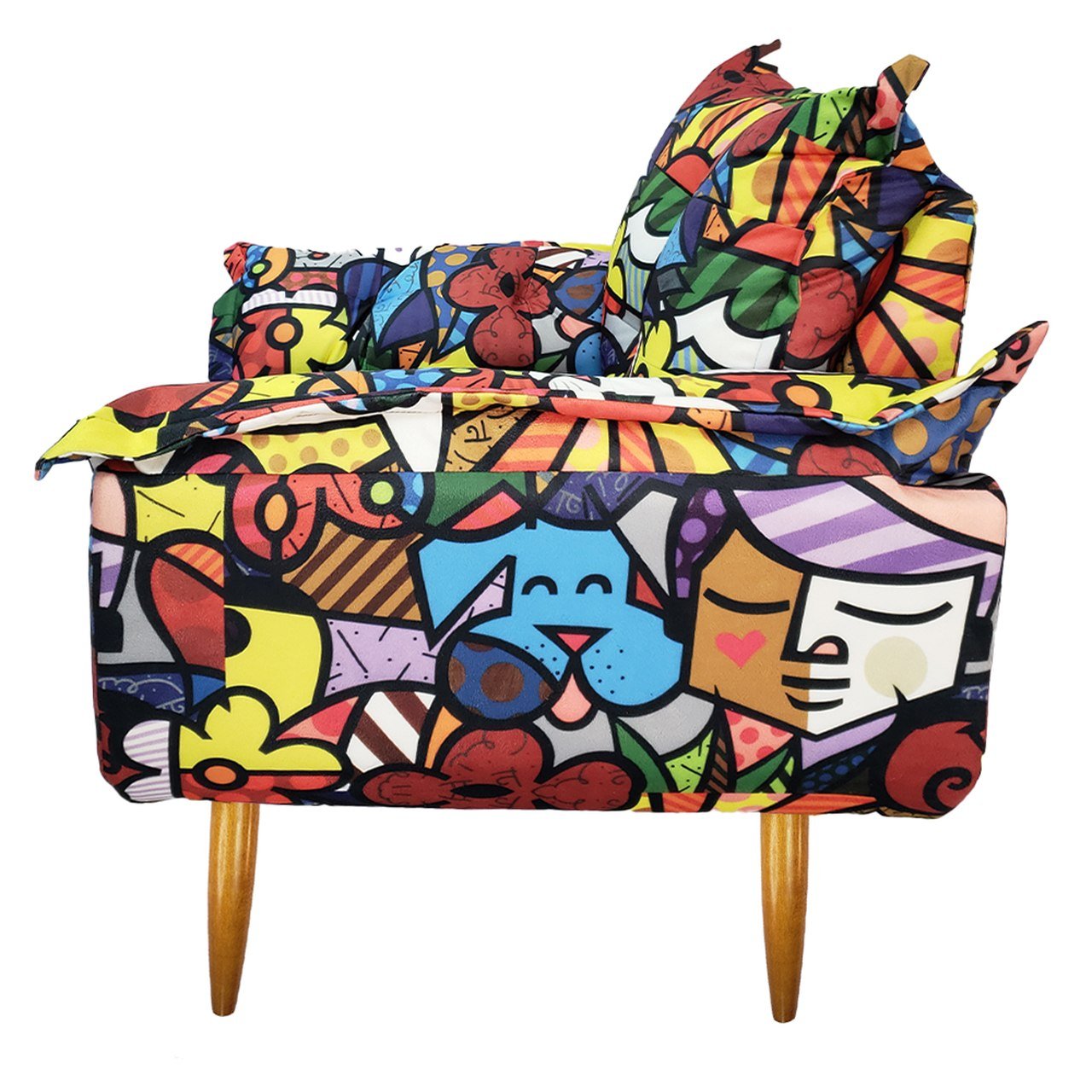 Poltrona Romero Britto Opala Decorativa | MadeiraMadeira
