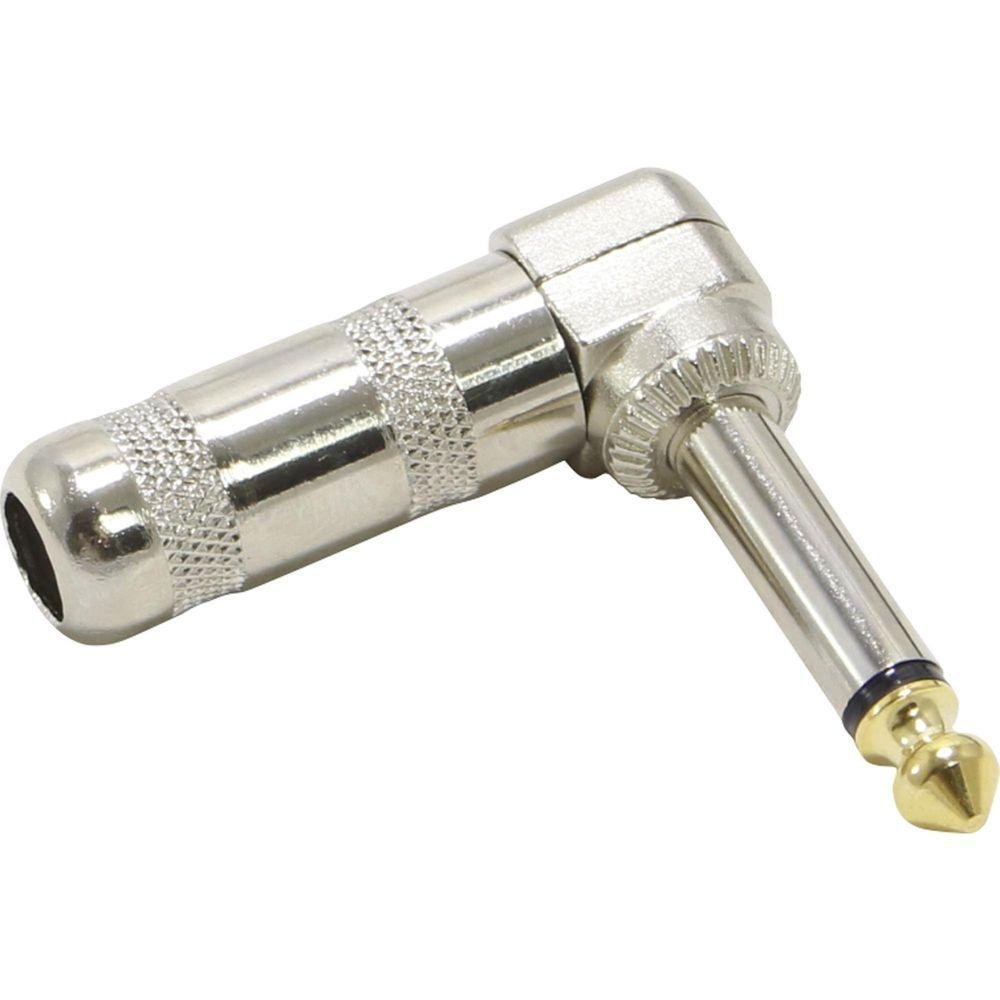 Conector P10(m) 90° Mono Gold Datalink - Pct - 10 | MadeiraMadeira