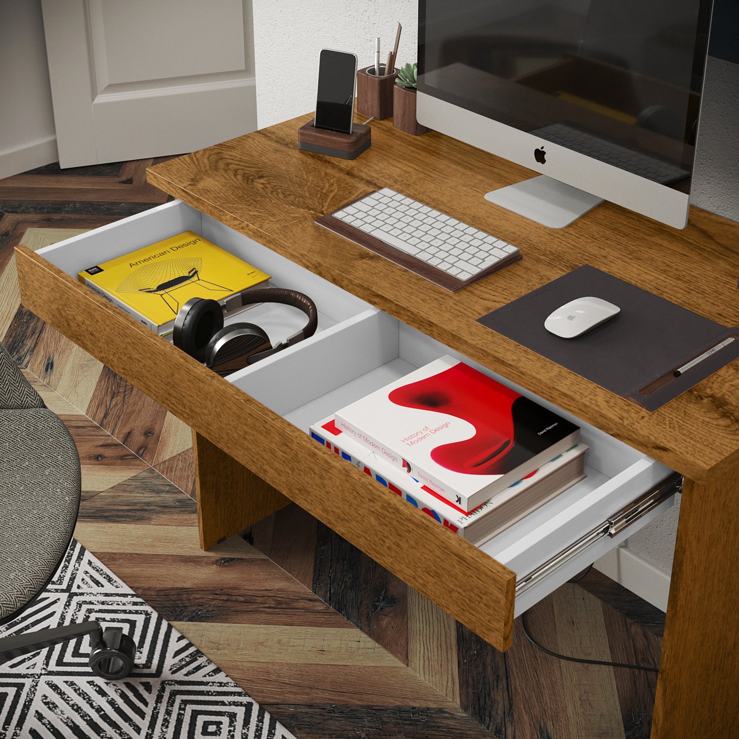 Escrivaninha para Notebook Isis EJ Moveis:FREIJO | MadeiraMadeira