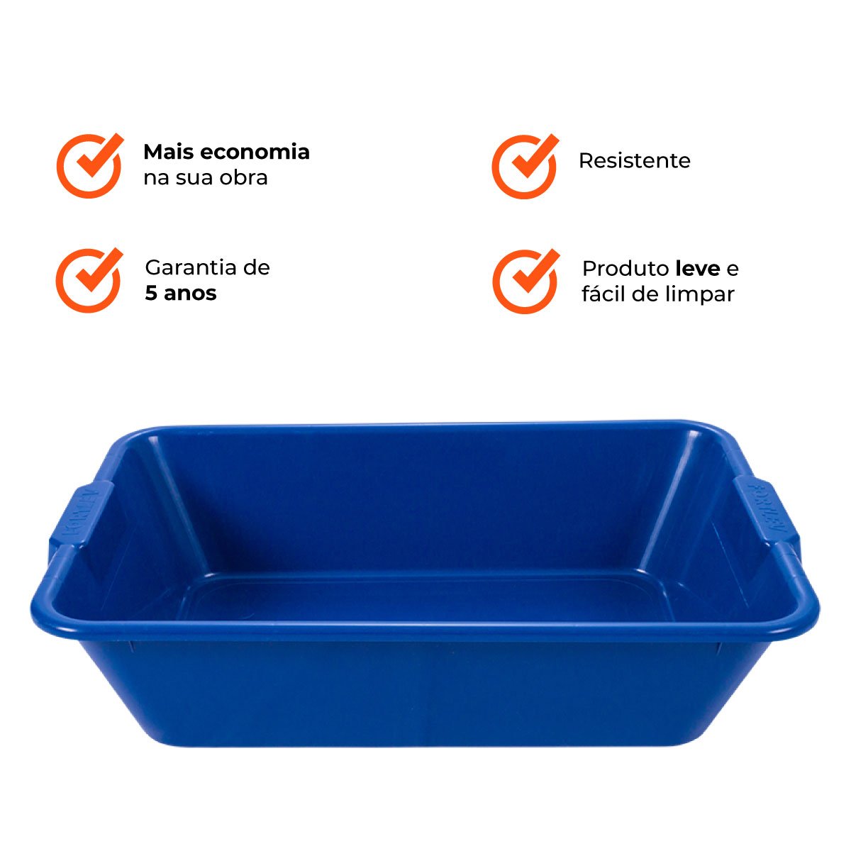 Kit 10 Caixas de Massa 40 Litros Azul Afort | MadeiraMadeira