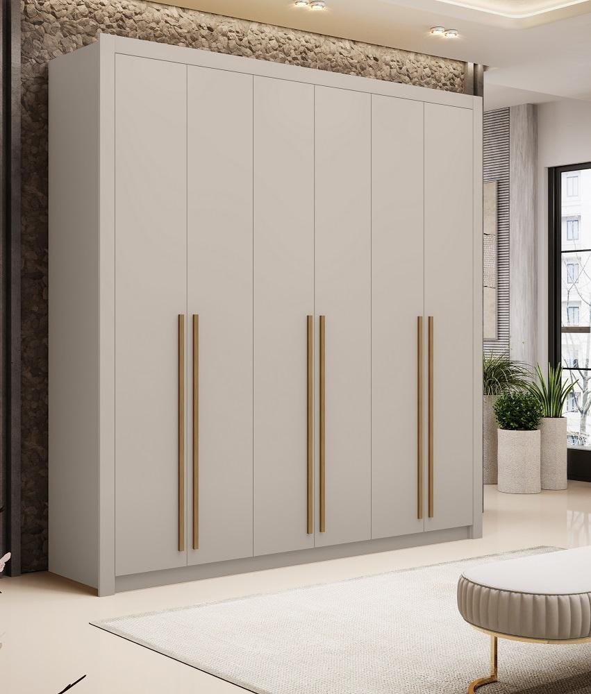 Guarda Roupas Casal Dubai 6 Portas 3 Gavetas Fendi Vila Rica ...