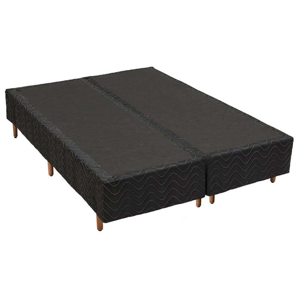 Cama Box Base Queen Universal Bordado Black (158x198x25) - Polar ...