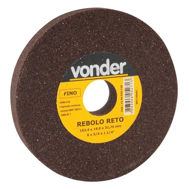 Rebolo Reto 6" X 3/4" Fino Vonder Unico | MadeiraMadeira