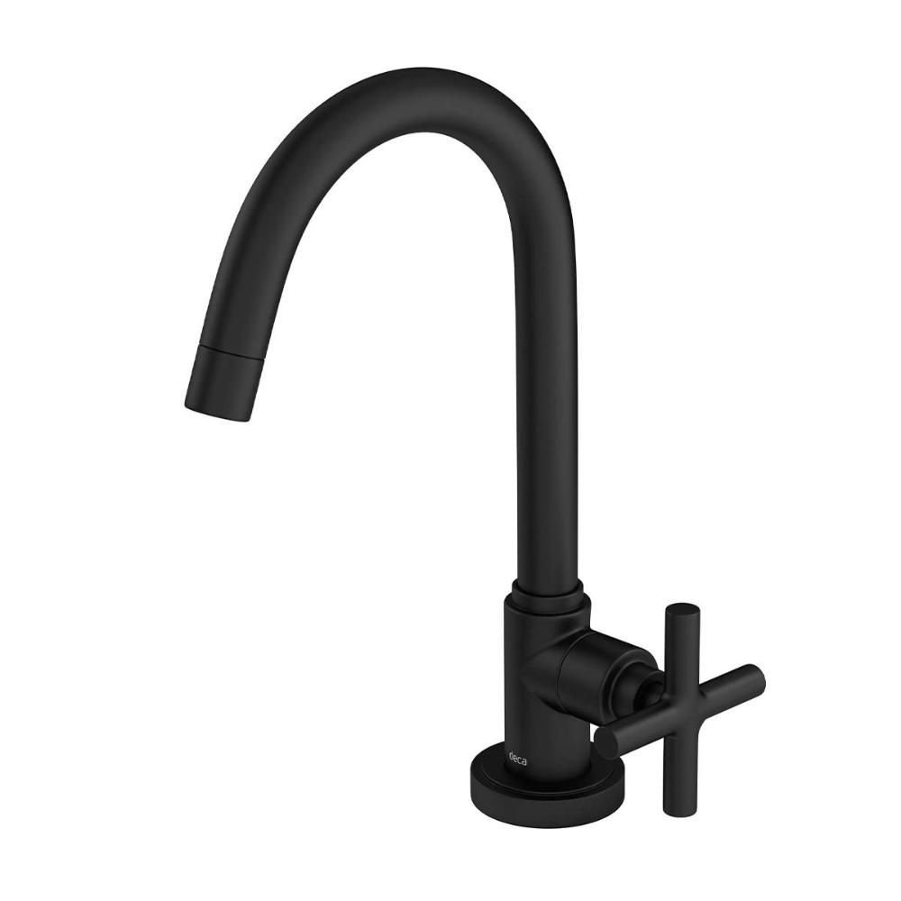 Torneira para Lavatório Bica Alta Duna Clássica 1198 Black Matte Deca ...