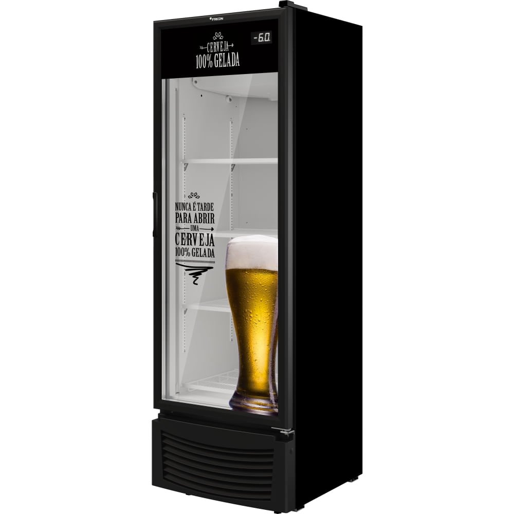 Cervejeira 402l Vcfc 402 V Porta de Vidro Preta Fricon 220v ...