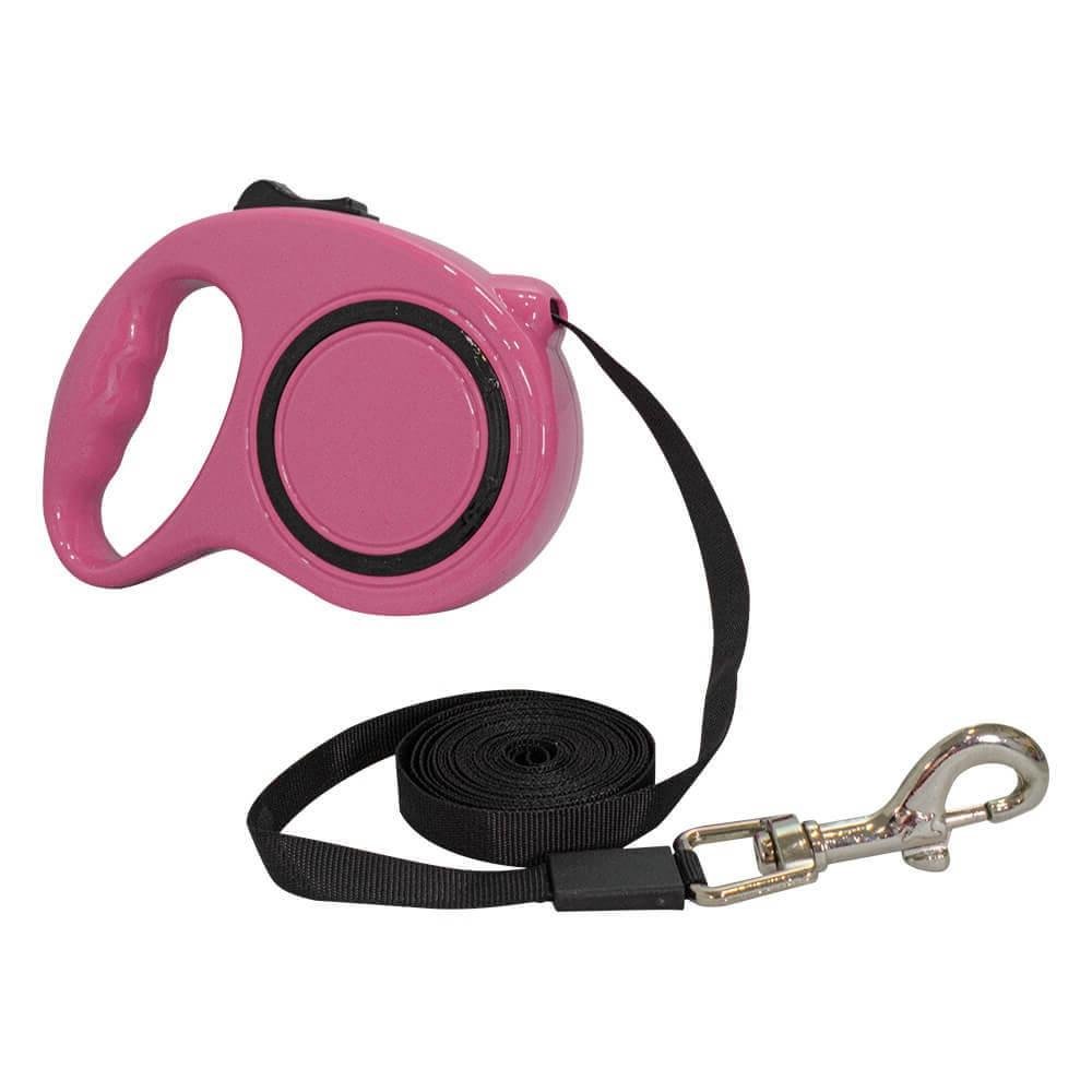 Guia de Cachorro Rosa Retrátil 5 metros - Casambiente | MadeiraMadeira