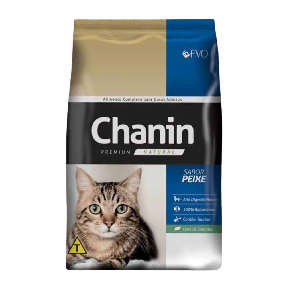 Ração Chanin Premium Gatos Adultos Sabor Peixe | MadeiraMadeira