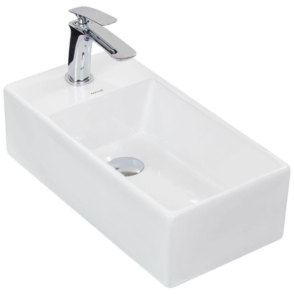 Cuba de Apoio Retangular Mv10 49x25 Branca | MadeiraMadeira