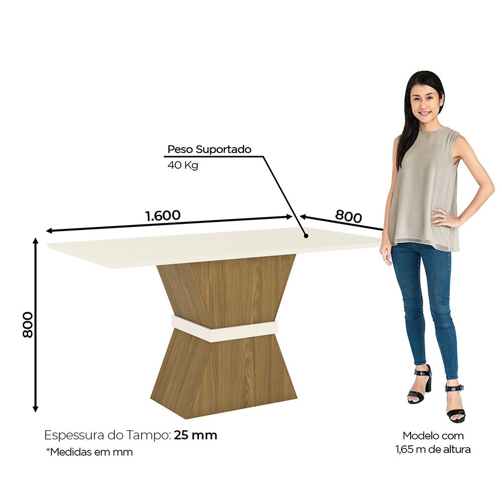 Conjunto Sala de Jantar Tampo MDF Canto Reto 120 cm 04 Cadeiras Nadia ...