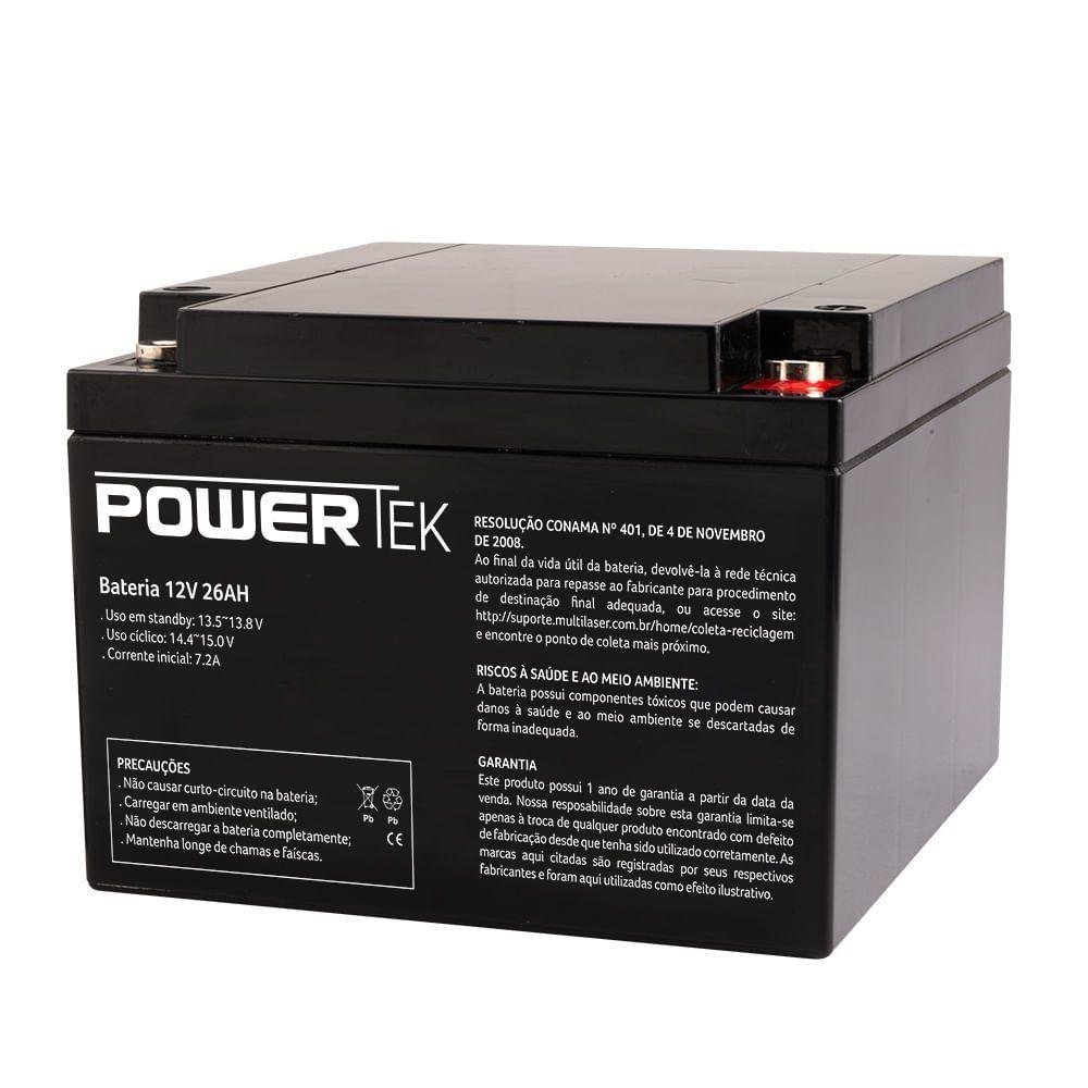 Bateria Powertek 12v 26ah - En018 En018 | MadeiraMadeira