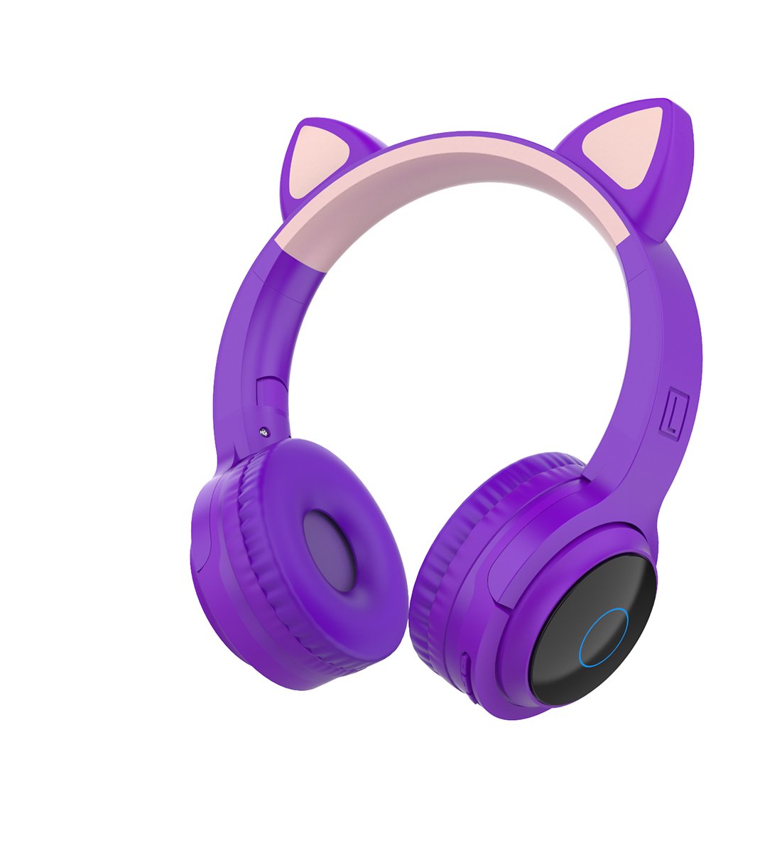 Fone Headset Sem fio Orelha Gato Led Gamer LC856 Roxo | MadeiraMadeira
