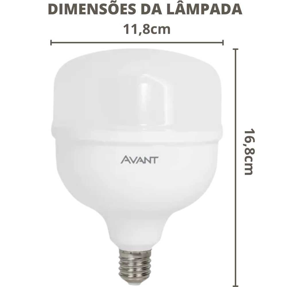 Lampada led 50w E27 6500k Galpão Alta Potência Luz Bulbo BR. AVANT ...