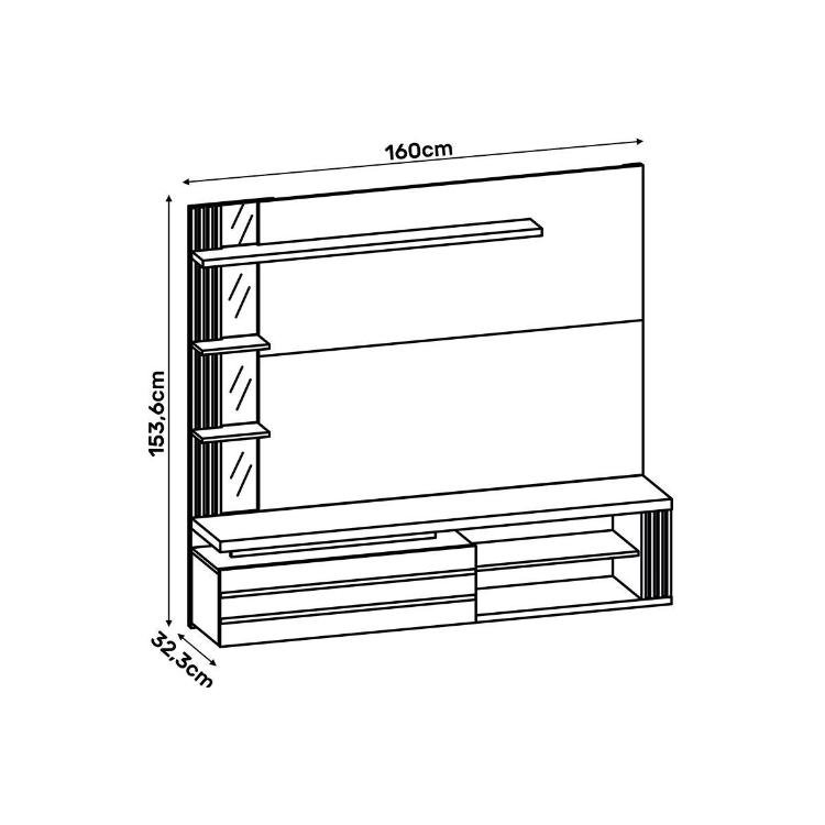 Painel para TV Marin até 55 Polegadas Off White/Demolição - DJ Móveis ...
