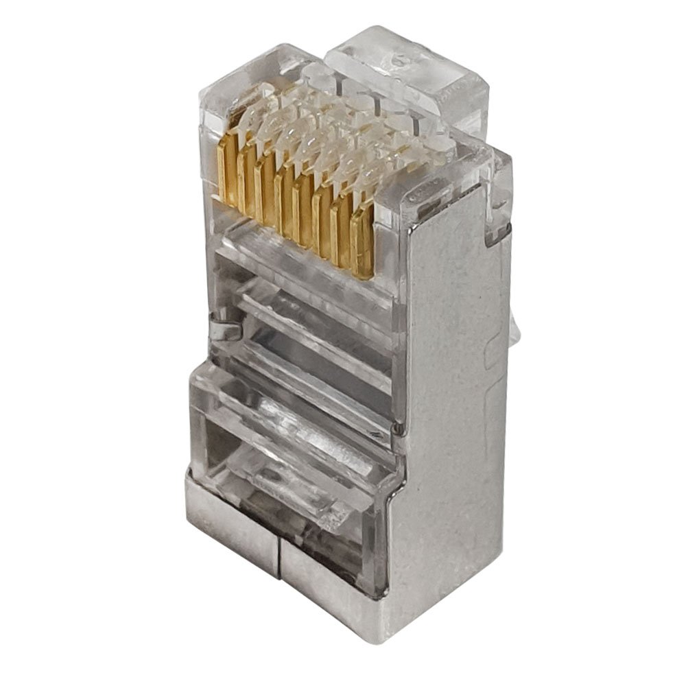 Conector RJ45 Blindado CAT6 8P8C | MadeiraMadeira