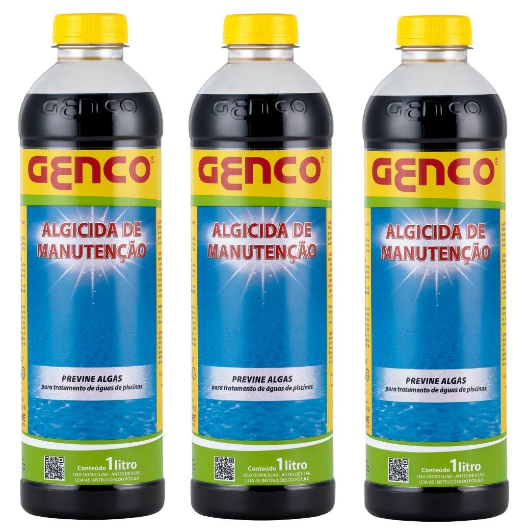 Kit C/3 - Limpa Bordas Piscinas Desengordurante Genco 1 Lt | MadeiraMadeira