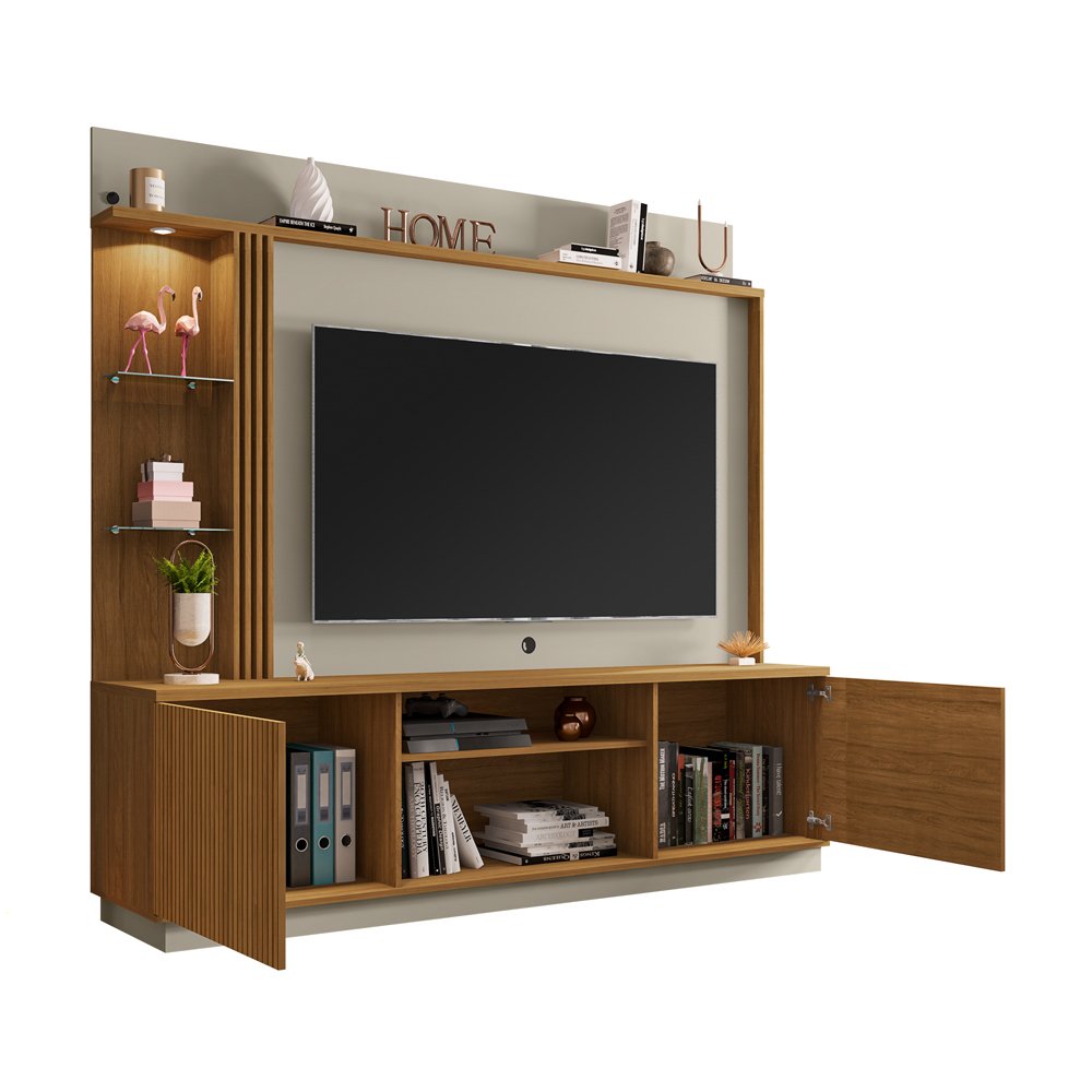 Home Pra Tv de Até 65 Polegadas Ripado Atlanta Várias Cores Móveis ...