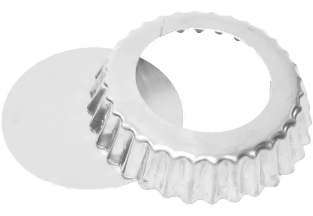 Forma Torta Maça Crespa Fundo Falso (alum) - 25x3 Cm | MadeiraMadeira