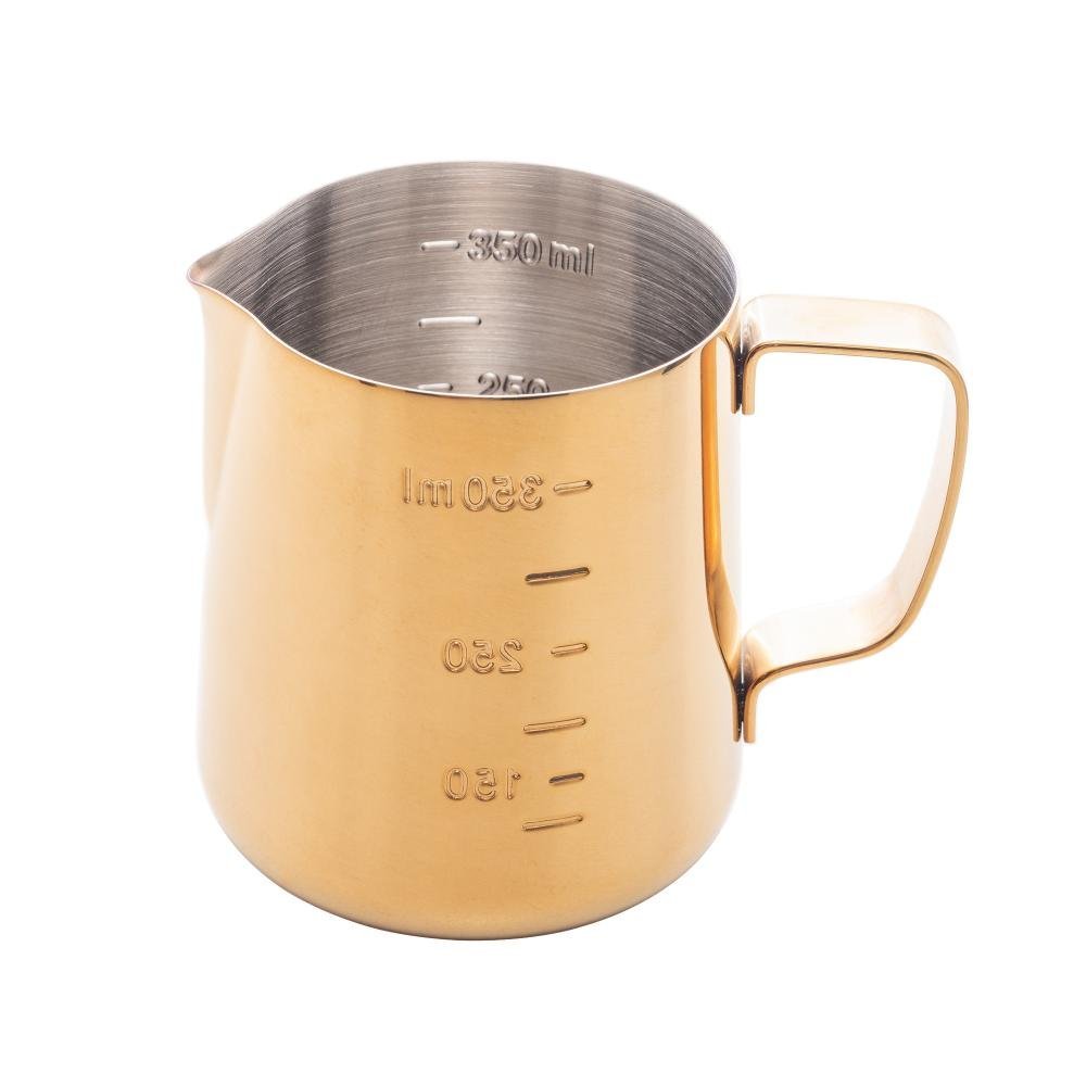 Leiteira De Aço Inox Dourada 350Ml - Lyor | MadeiraMadeira