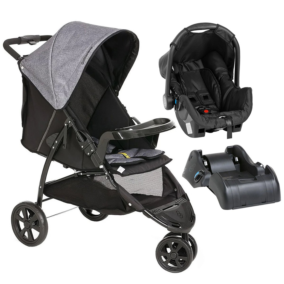 Carrinho Bebe Berço Passeio Até 15Kg Galzerano Cross Trail Travel ...