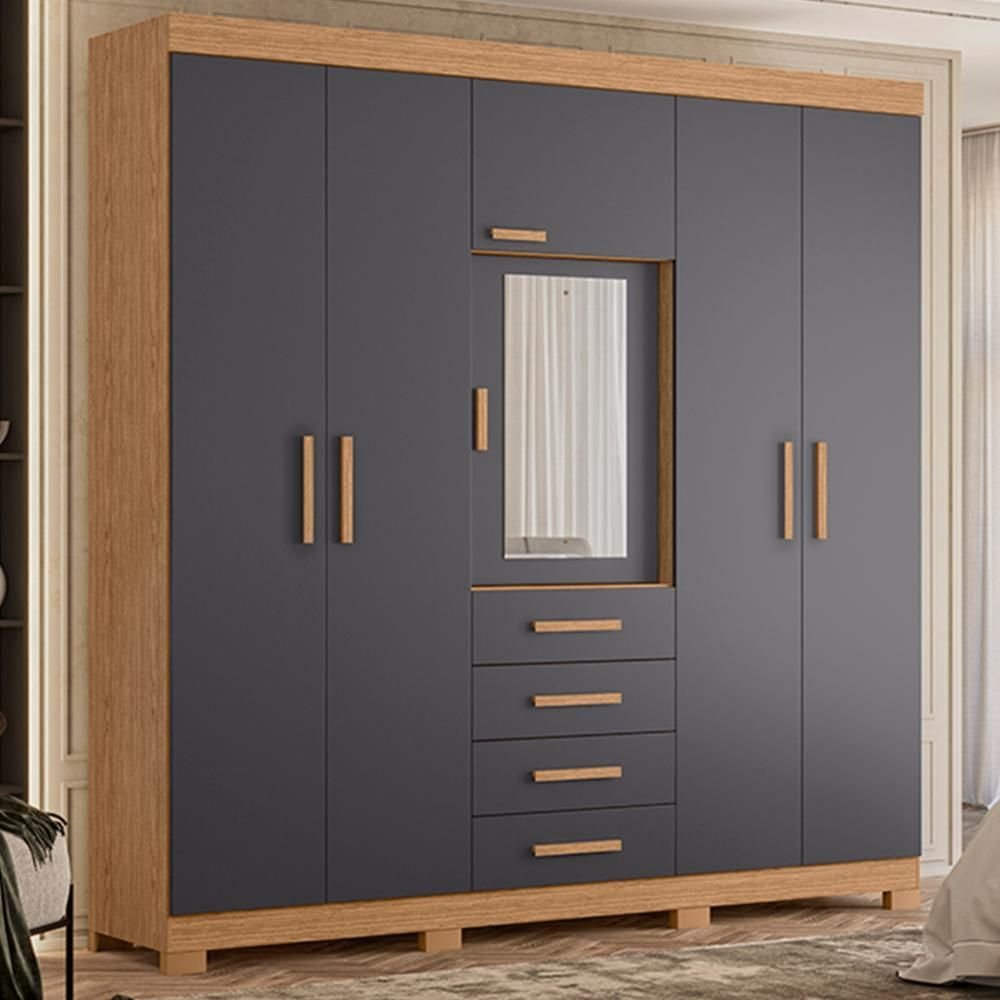 Roupeiro Espelho Vilela Freijo Titanium | MadeiraMadeira