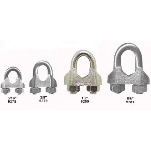 Kit 10 - Clips Cabo Aco Forjasul/fischer 1/8 3mm | MadeiraMadeira