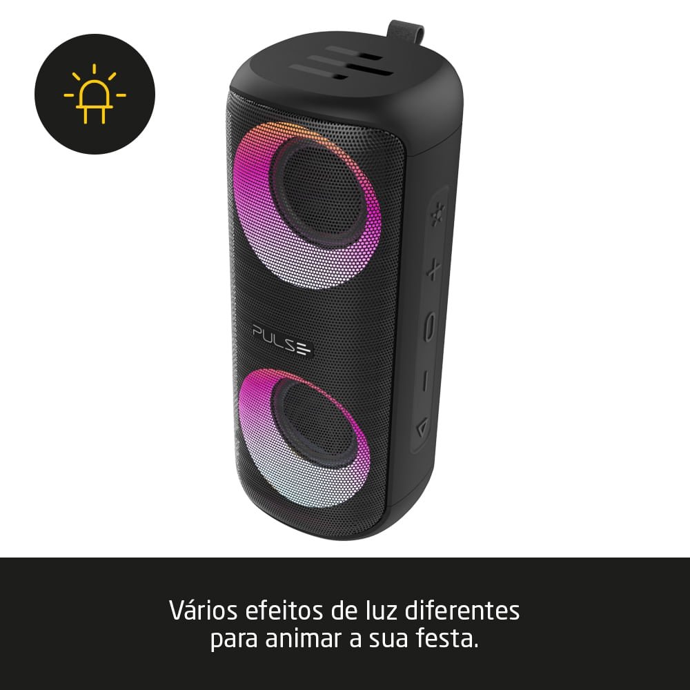 Caixa de Som Mini Pulsebox 30w Bluetooth 5.0/aux/sd Pulse - Sp603x ...