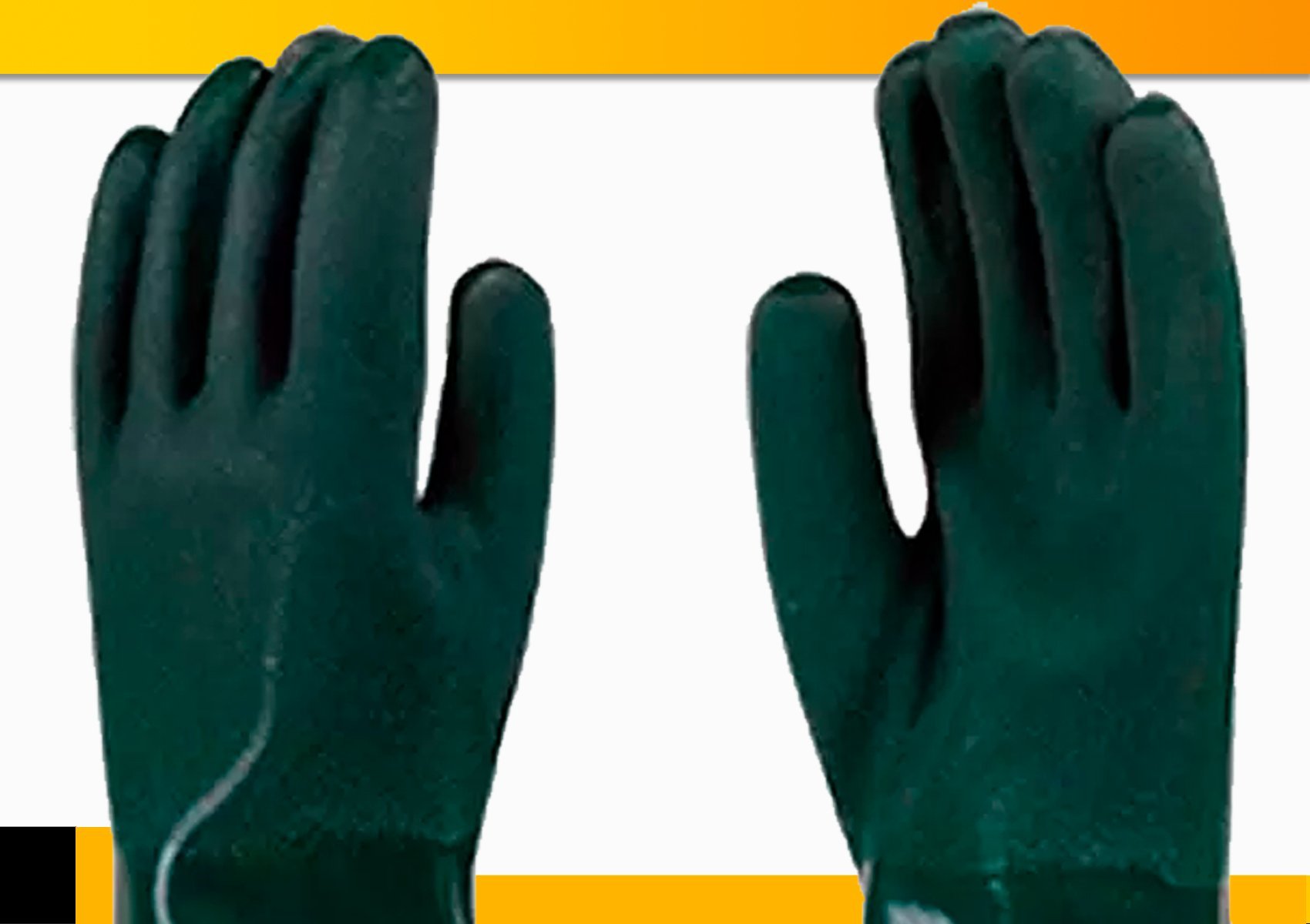 Luva Pvc Verde Palma Áspera Cano Longo 46cm Alta Qualidade | MadeiraMadeira