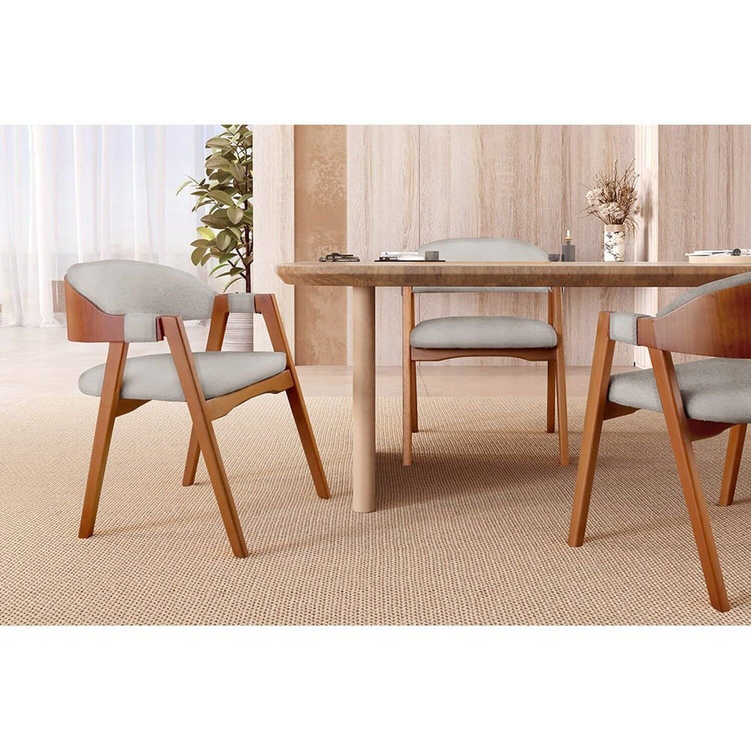 Kit 2 Cadeiras para Mesa de Jantar Gaia | MadeiraMadeira