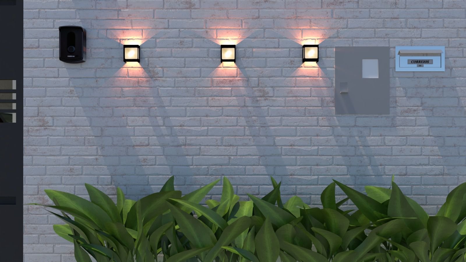 Luminária Arandela Pégaso Slim Inox Escovado Externo/Interno COM LED BQ ...