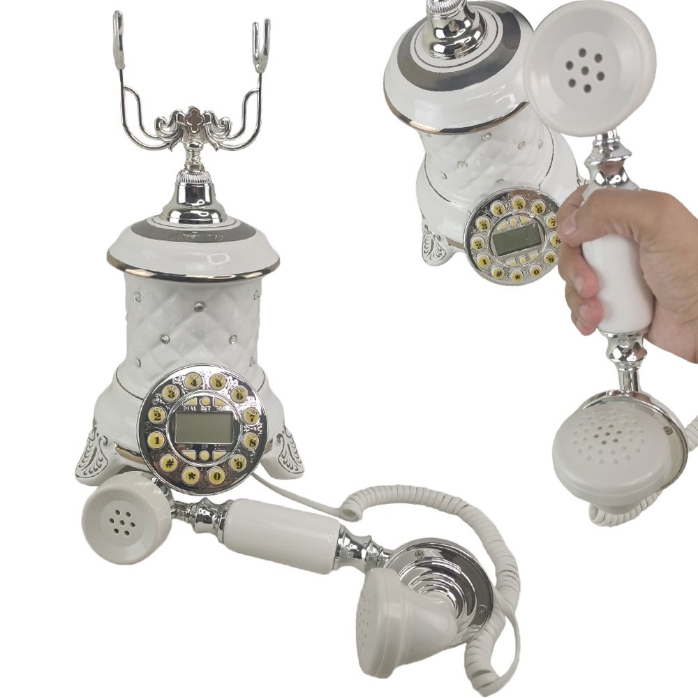 Telefone Fixo Vintage Mesa Fio RJ11 Europeu Funcional Colecionador ...