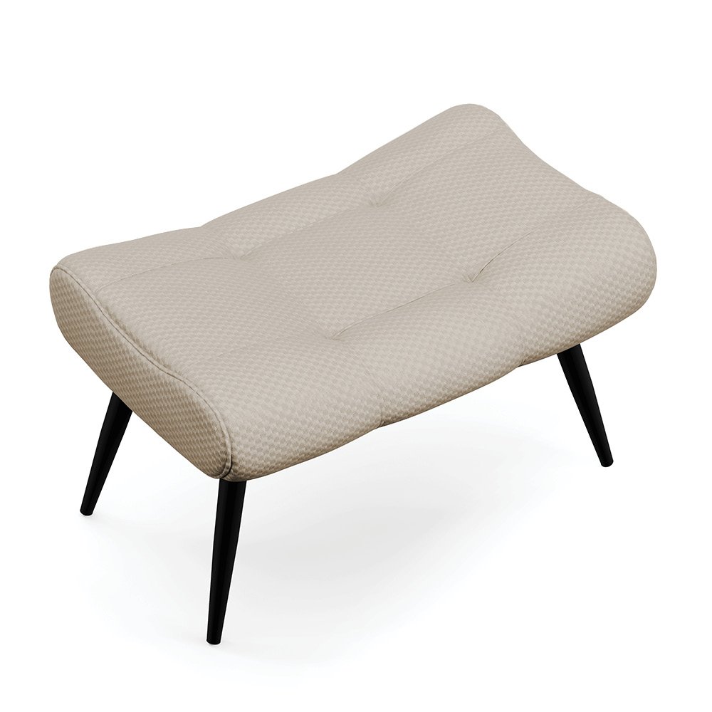 Puff Sher Veludo Luxo Pés Palito de Ferro - D'Rossi - A130 Prata ...