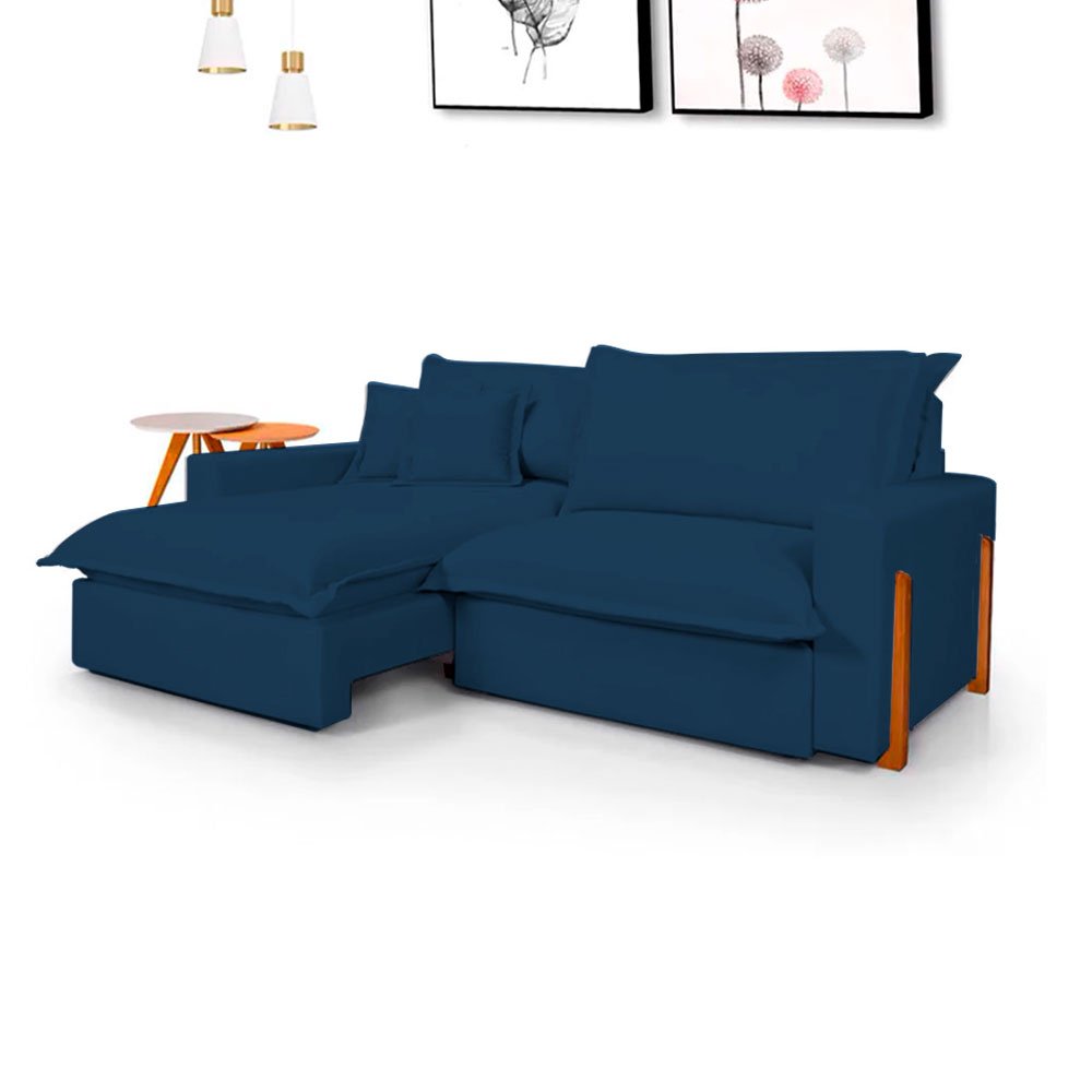 Sofá Retrátil Reclinável Davi com Molas Ensacadas no Assento Tecido ...