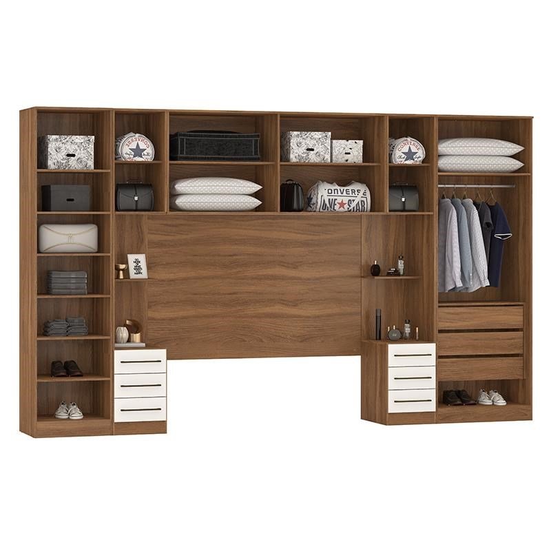 Quarto Modulado Casal Irlanda Composição 8 Amêndola/Branco - Demartêz ...