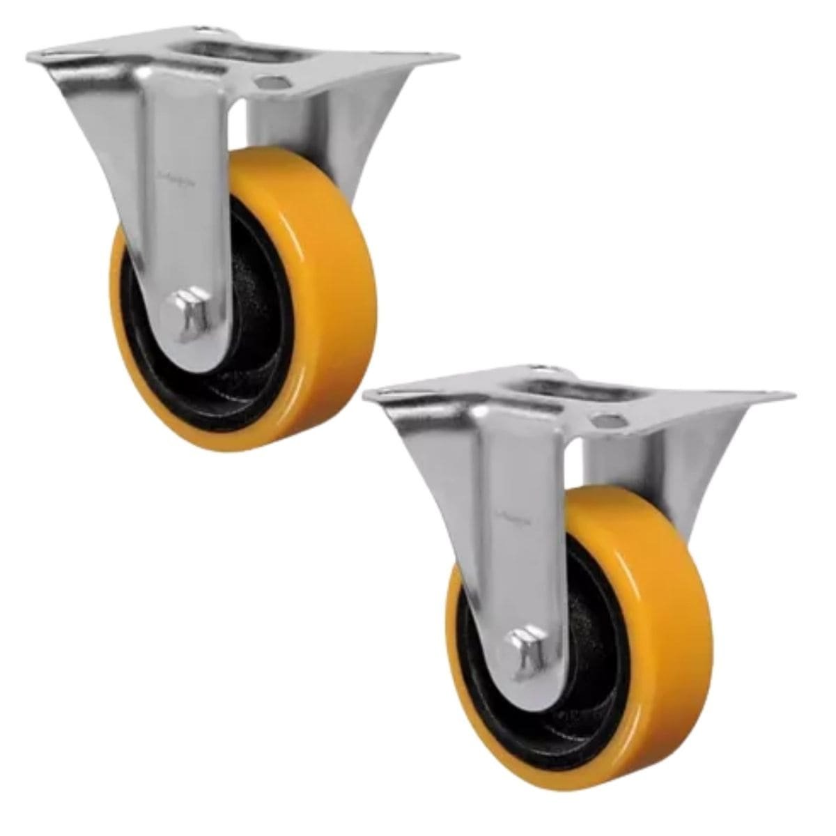 Rodizio Fixo Placa 5 Pol. Pu 600 Kg Fl 514 Pe (2 Und) Schioppa ...