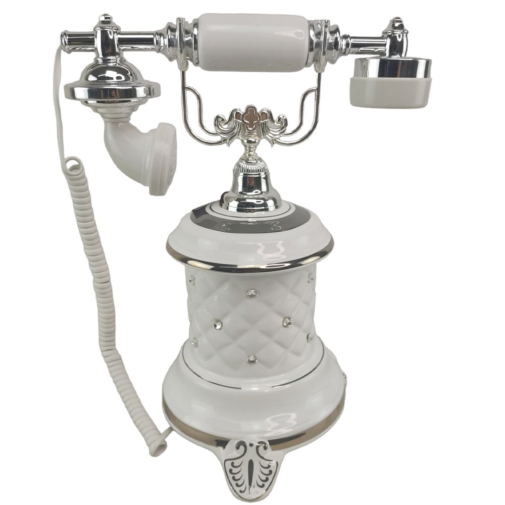 Telefone Fixo Vintage RJ11 Europeu Retro Mesa Funcional Colecionador ...