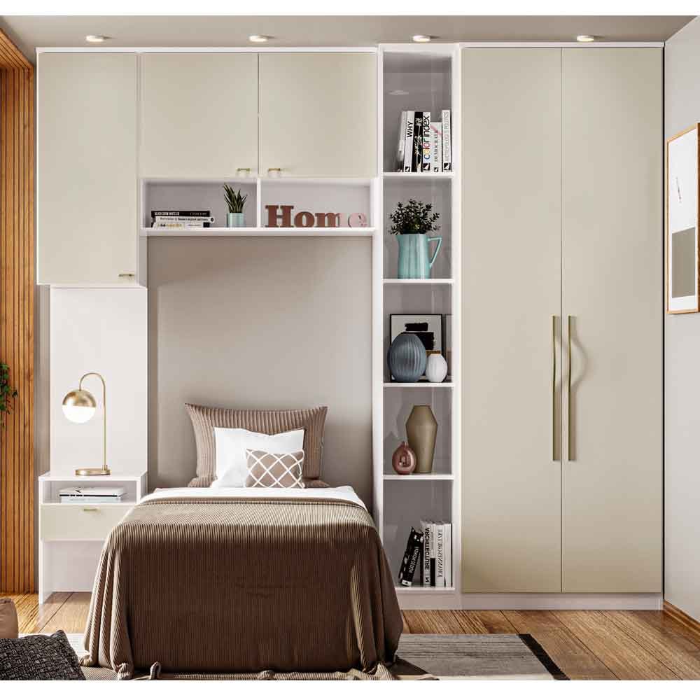 Guarda Roupa Modulado 2 Portas 4 Prateleira 100% MDF Setiba 629mm ...