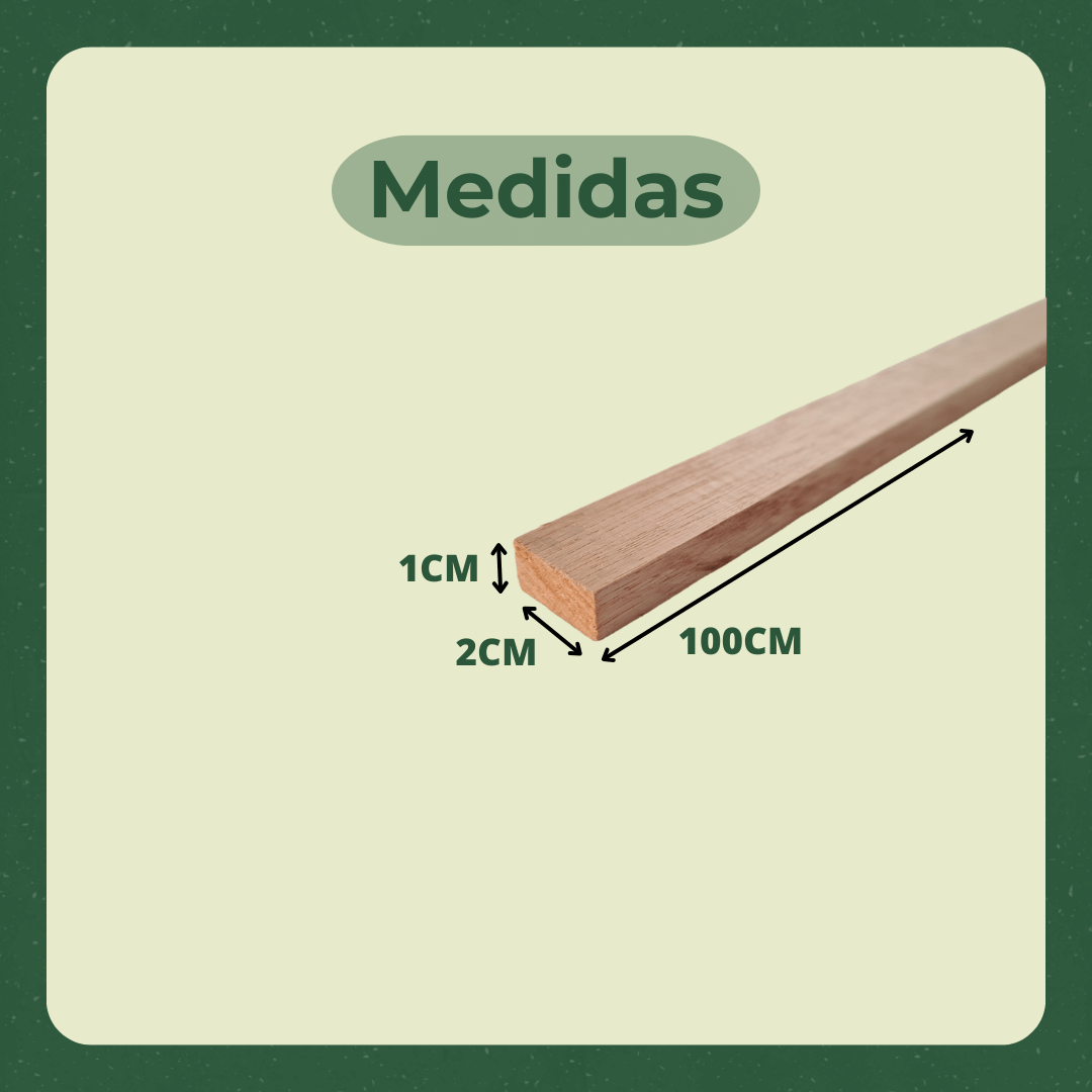 40 Ripas/Sarrafos de 1x2x100 cm Madeira de Eucalipto | MadeiraMadeira