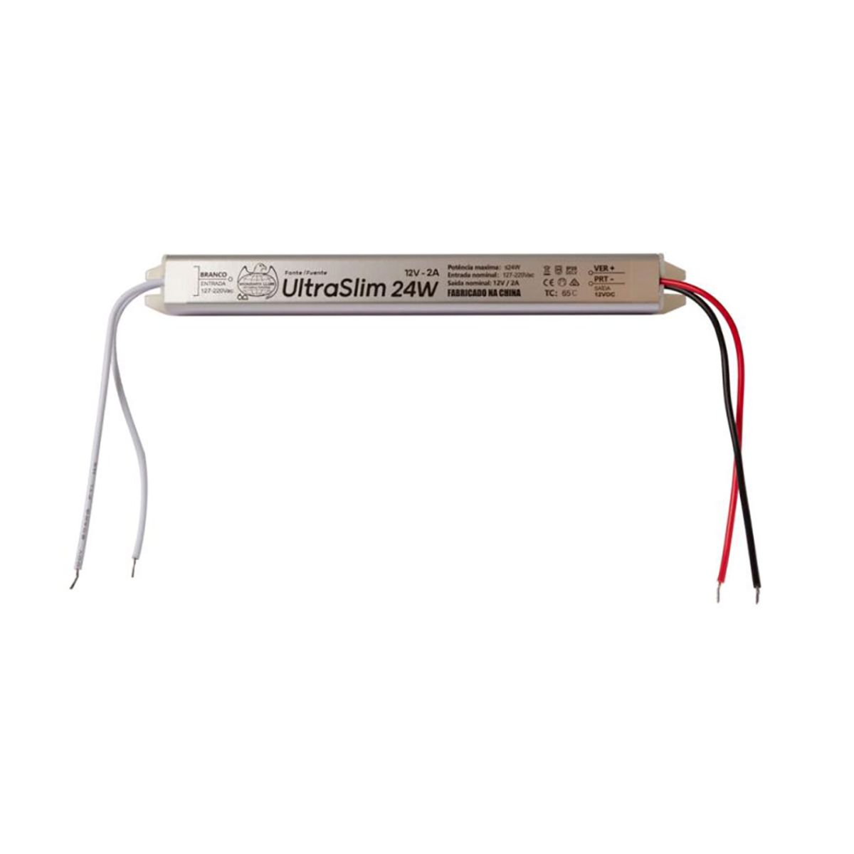 Fonte Driver Reator P/ Fita Led Ultra Slim 24w 12v 2a Bivolt | MadeiraMadeira