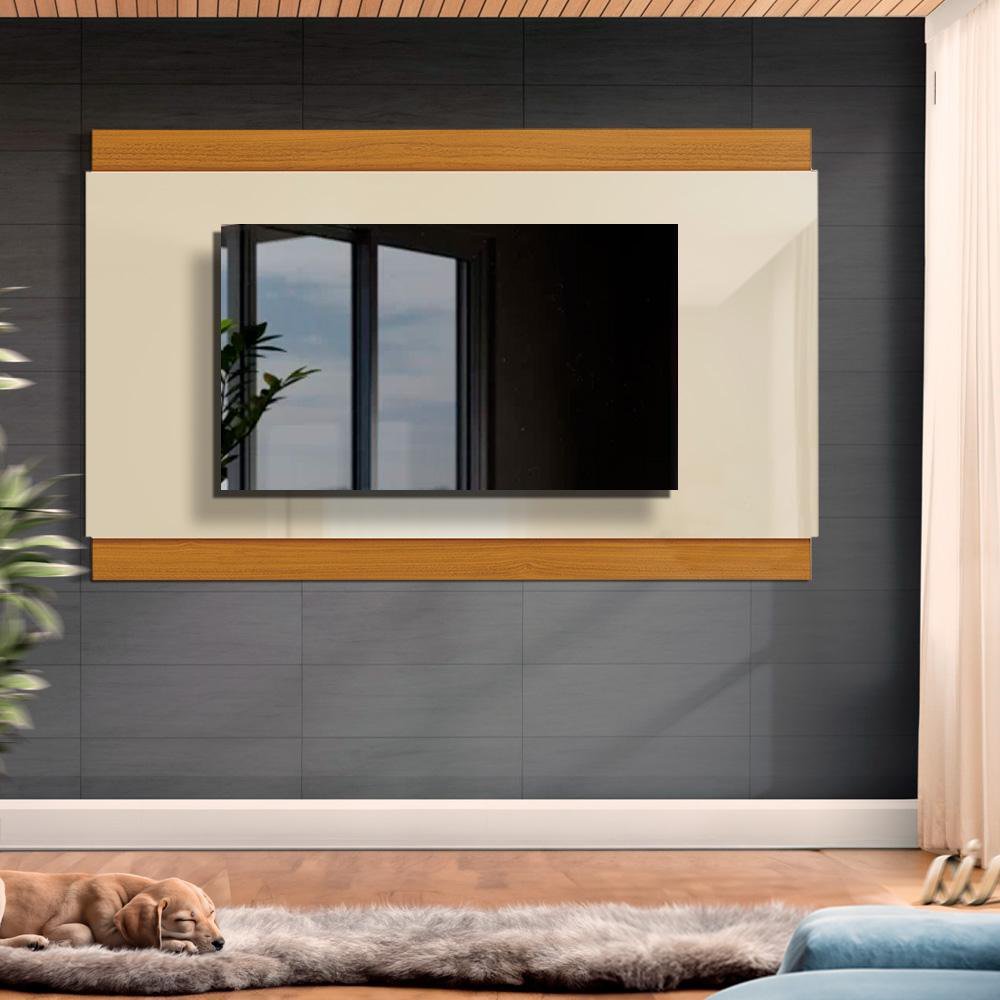 Painel De Tv 75 Polegadas Suspenso 200cm Off White Cedro Froja Shop Jm | MadeiraMadeira