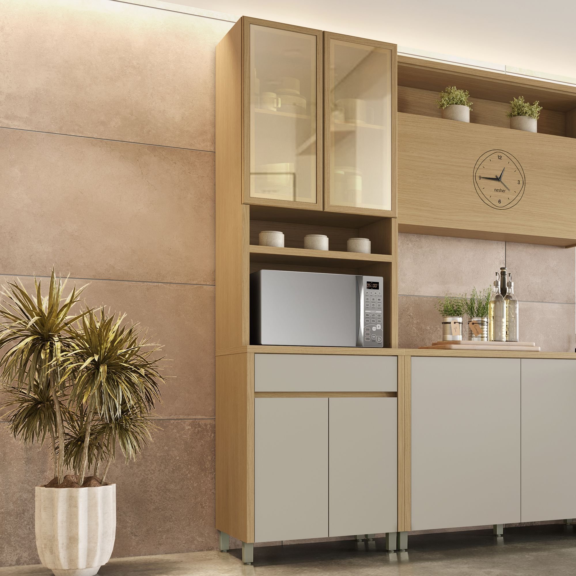 Paneleiro 4 Portas 1 Gaveta Condessa 100% Mdf | MadeiraMadeira