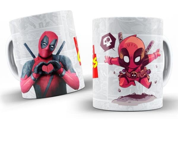 Caneca Deadpool Marvel Comics Em Alta Resolução 325Ml | MadeiraMadeira