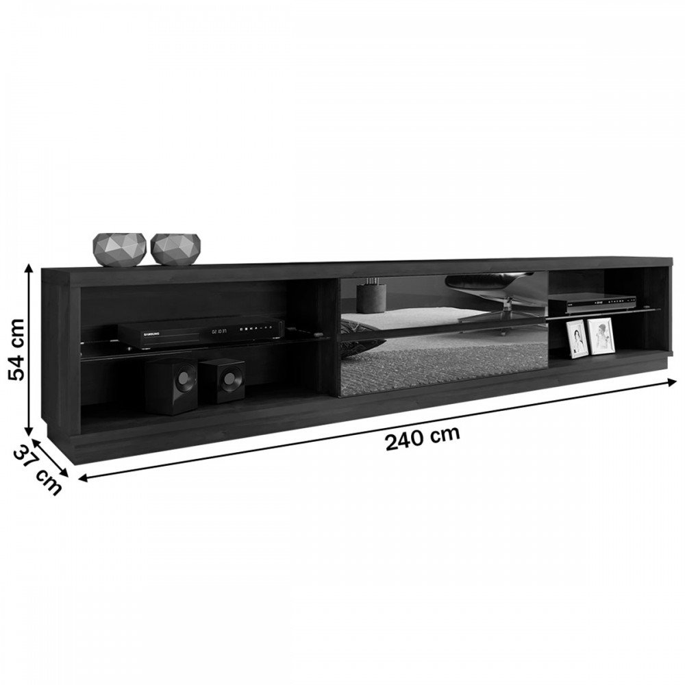 Rack para Tv até 75 Polegadas Malbec 2 Gavetas com Espelho Naturalle ...