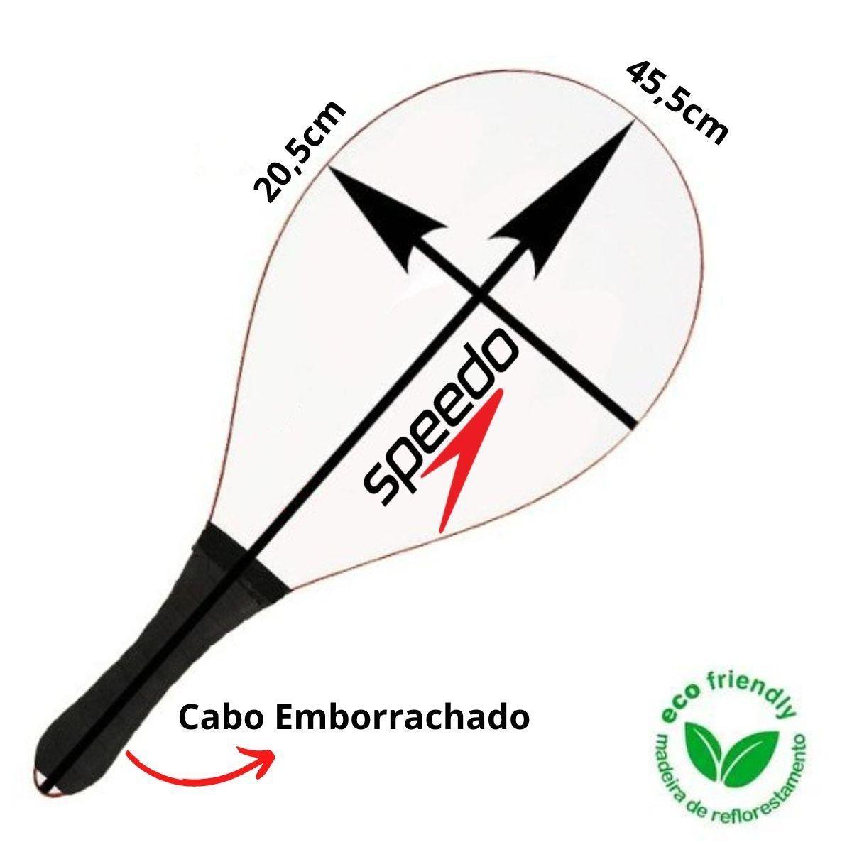 Kit Raquete Frescobol Speedo - Azul | MadeiraMadeira