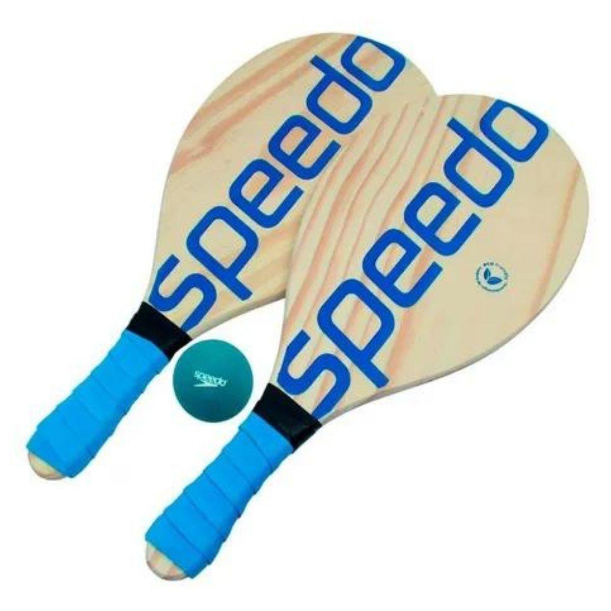 Kit Raquete Frescobol Speedo - Azul | MadeiraMadeira
