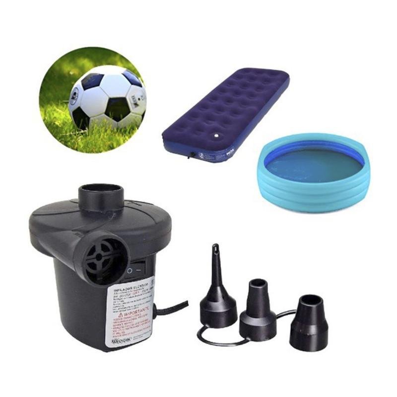Bomba de Ar Elétrica Pneumática Encher Colchão Bola Piscina ...
